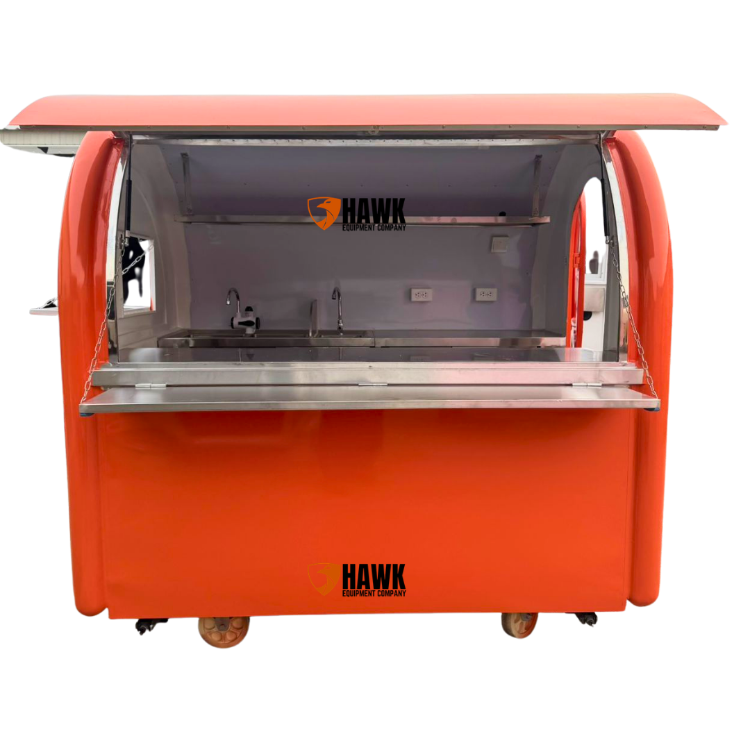 HEC Round Foot Cart 3 sinks 7 ft – Hawk Equipment Company
